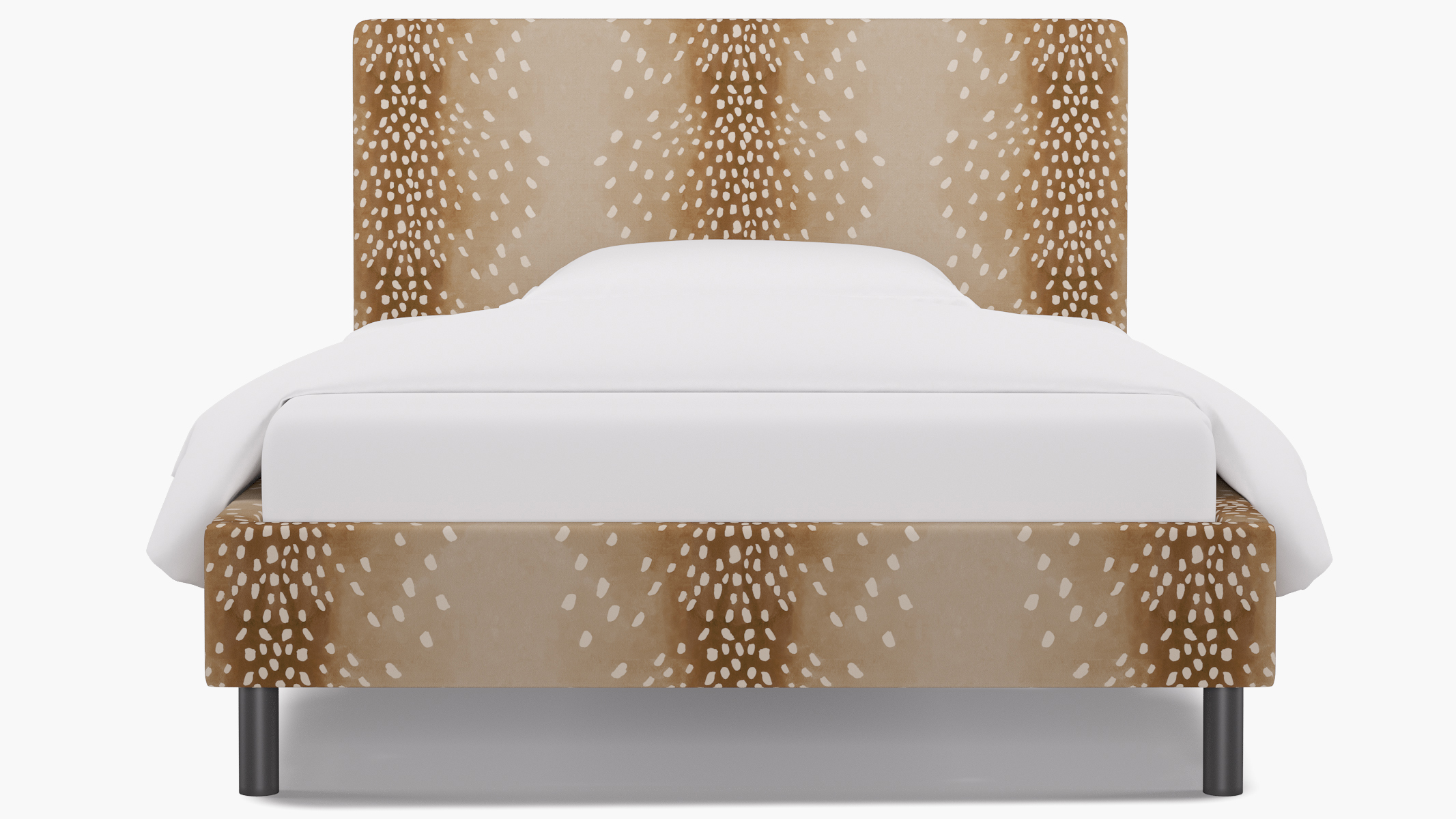 Fawn Upholstered Custom Tailored Platform Bed | Full | The Inside Furniture