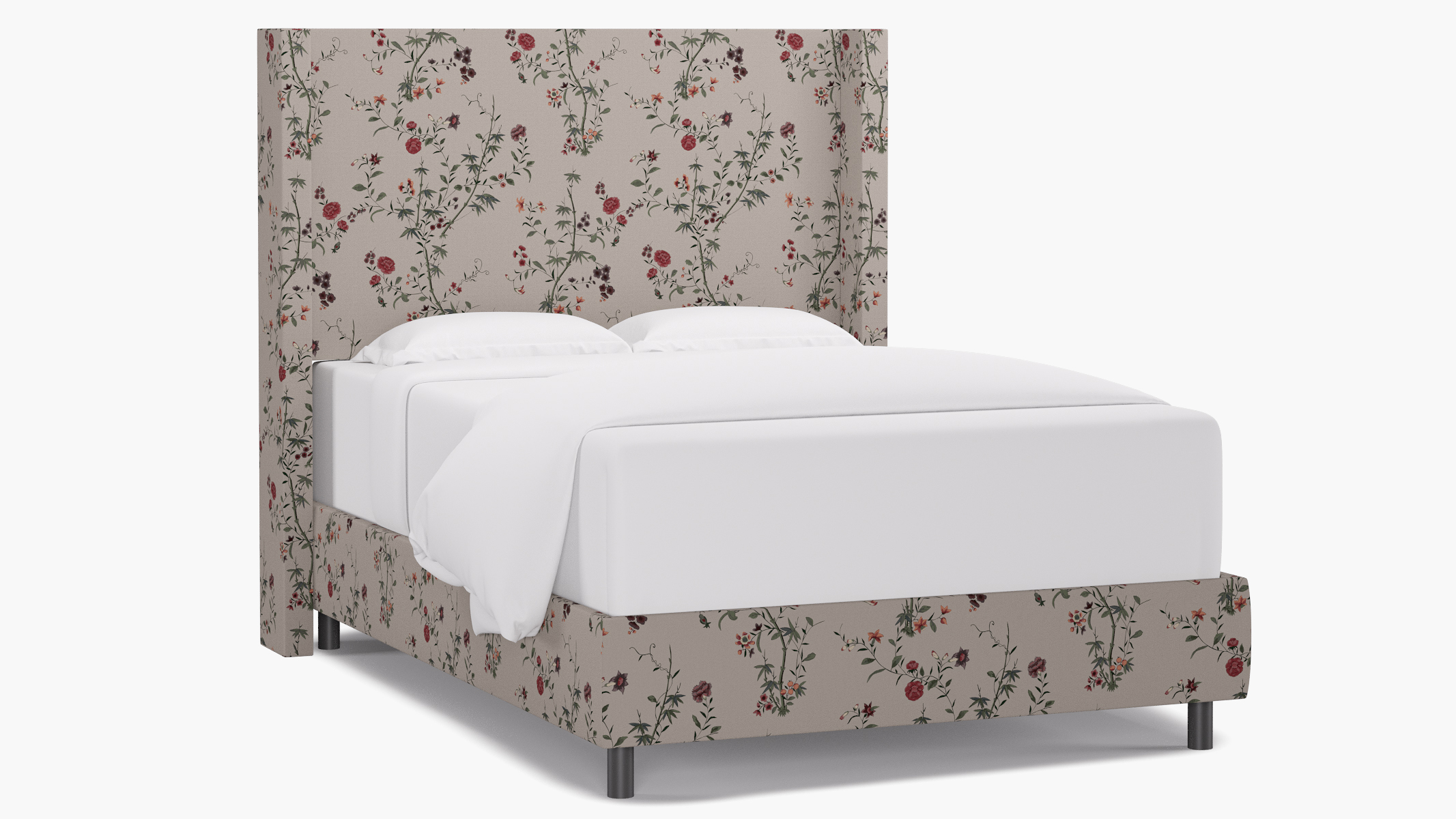 Multi Bamboo Garden Upholstered Custom Modern Wingback Bed | Full | The ...