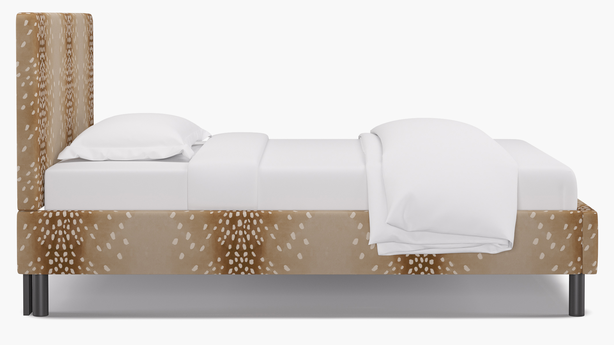 Fawn Upholstered Custom Tailored Platform Bed | Full | The Inside Furniture