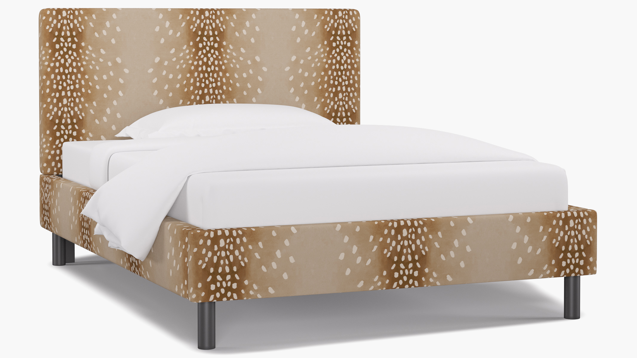 Fawn Upholstered Custom Tailored Platform Bed | Full | The Inside Furniture