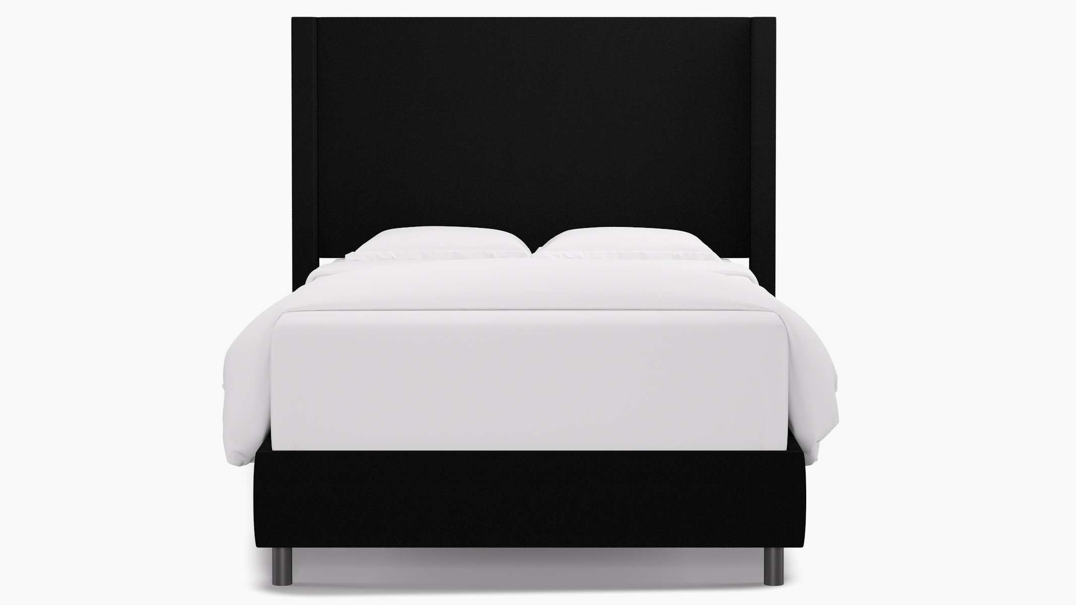 Raven Linen Upholstered Custom Modern Wingback Bed | Full | The Inside ...