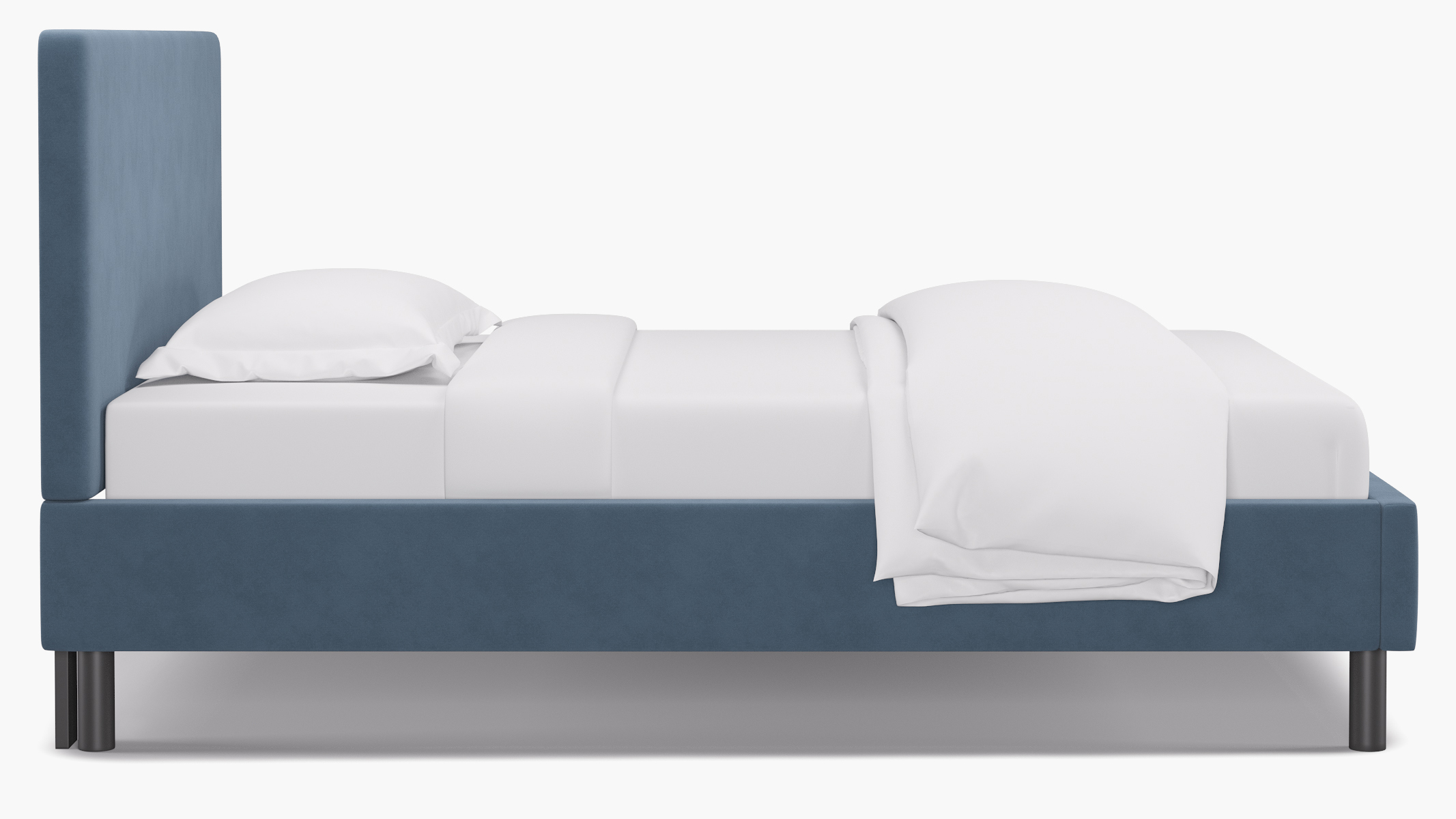 Ocean Velvet | Tailored Platform Bed | Full | The Inside
